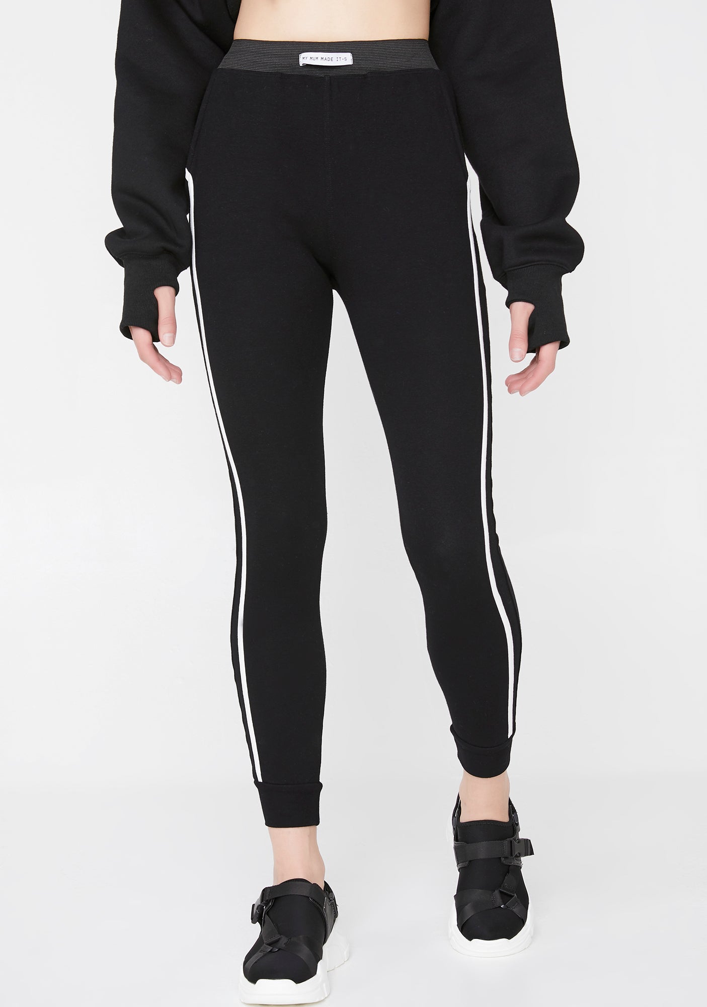 Wicked White Stripe Sweatpants – Dolls Kill