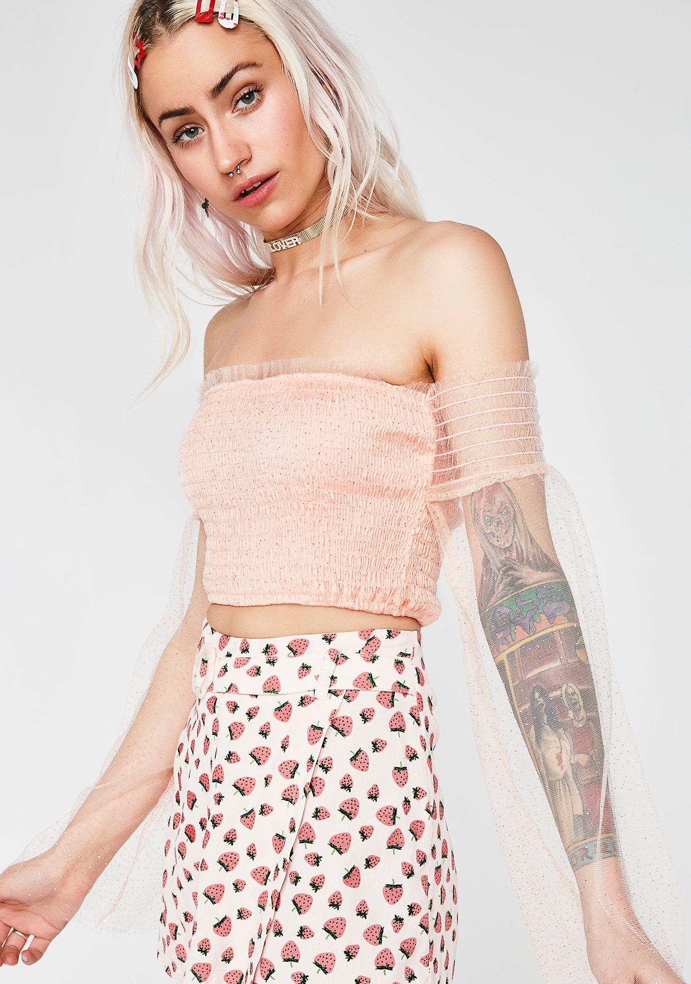 Smocked Sheer Top – Dolls Kill