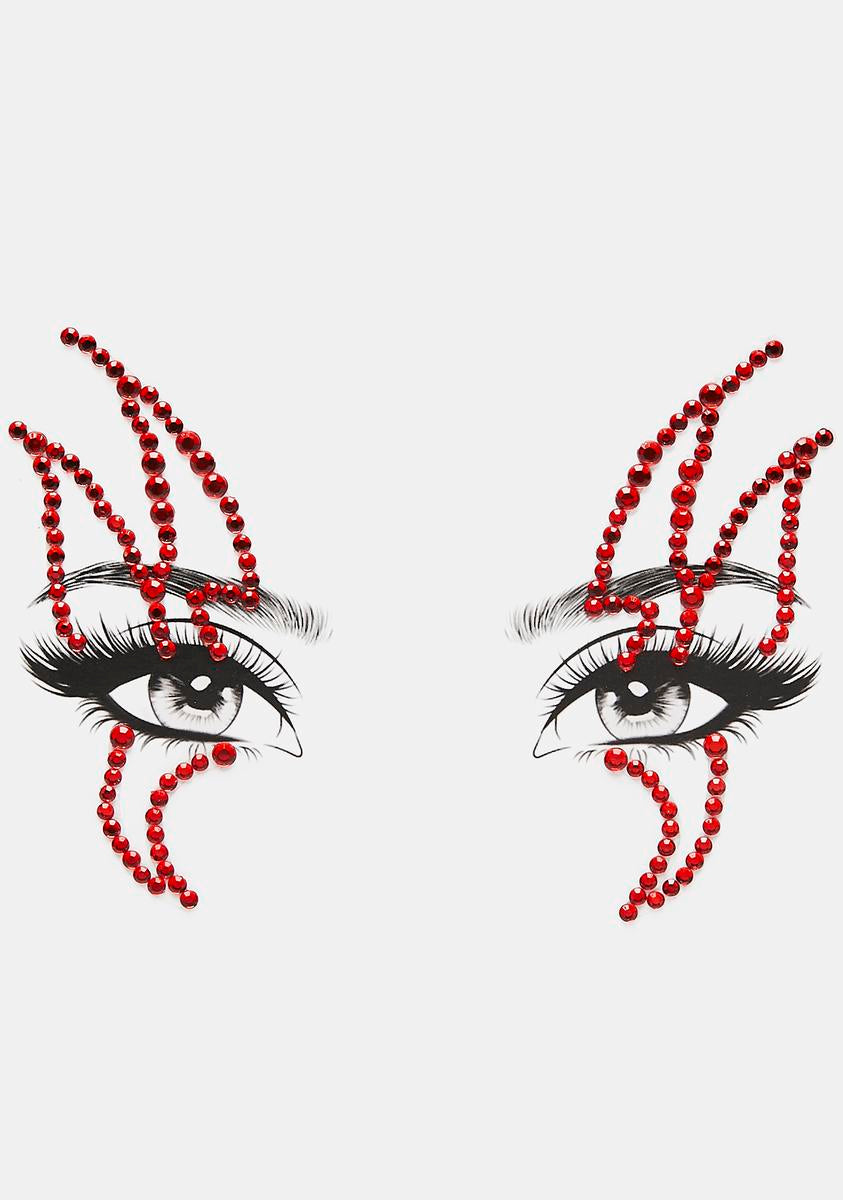 Flame On Rhinestone Face Gems – Dolls Kill