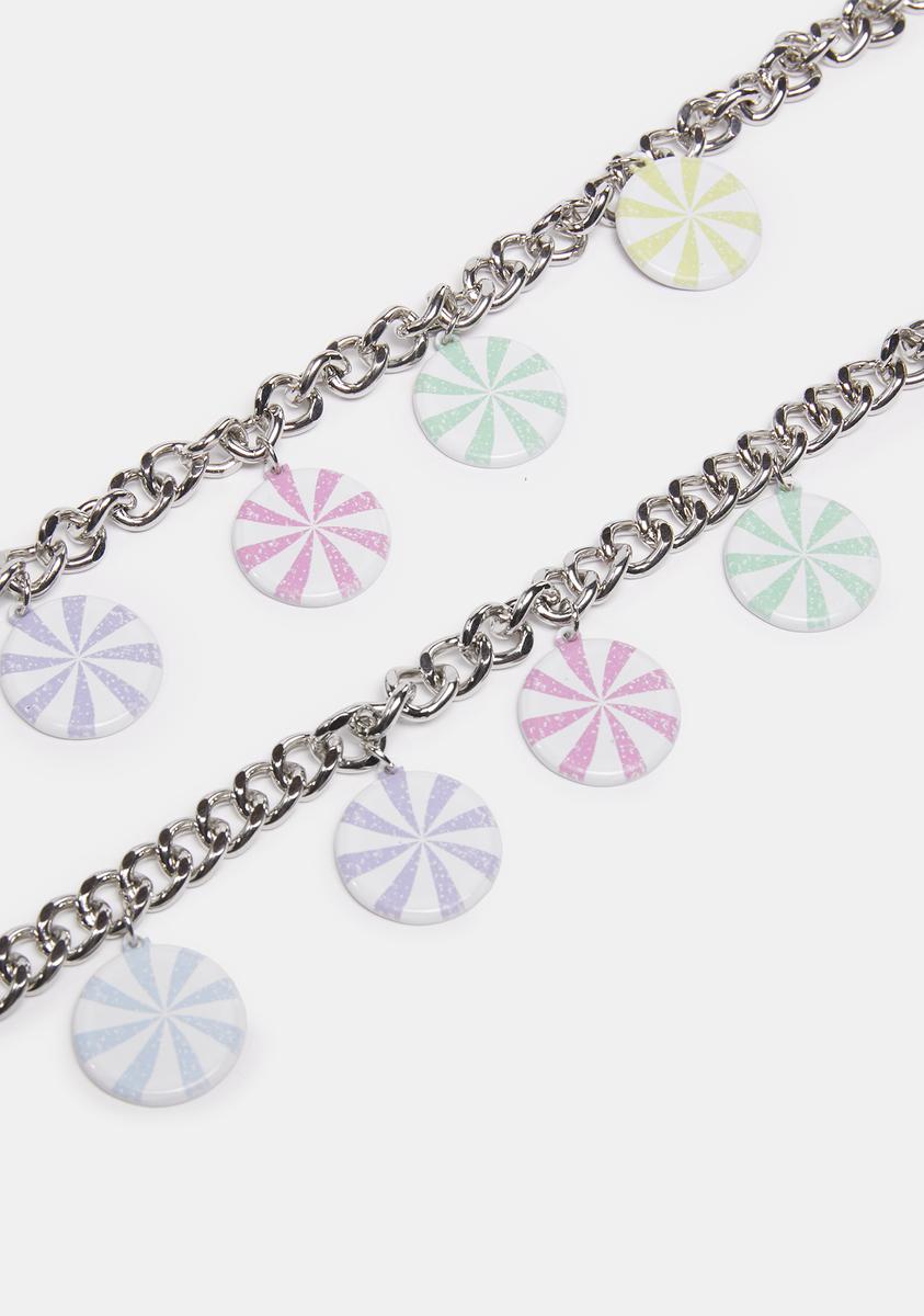 Peppermint Charm Chain Necklace - Silver – Dolls Kill