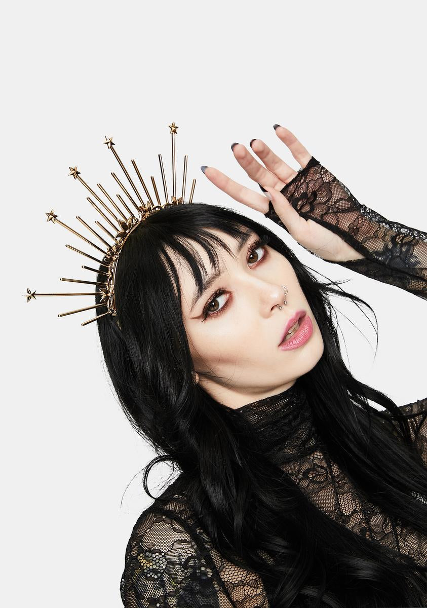 Shooting Star Headband - Gold – Dolls Kill