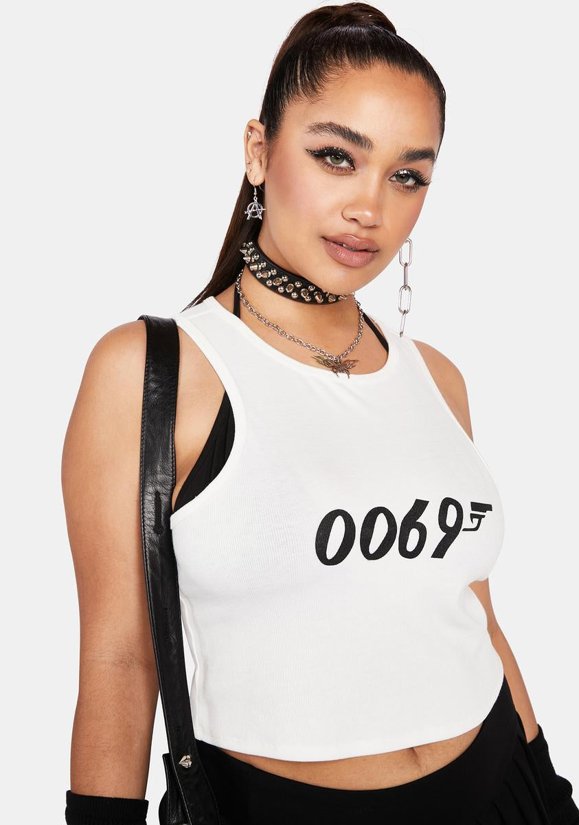 Plus Size 0069 Graphic Crop Tank Top - White – Dolls Kill