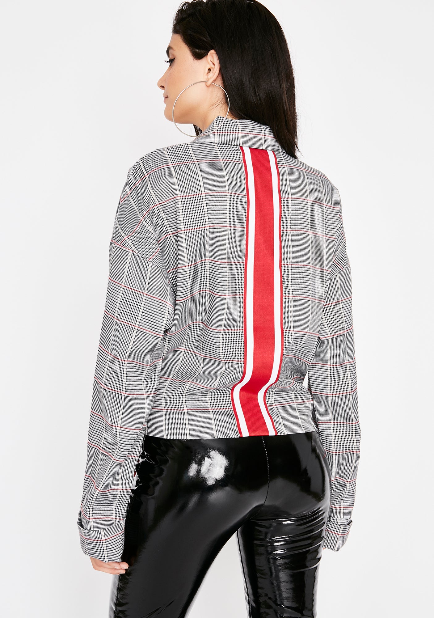 Playin Checkers Plaid Blazer – Dolls Kill