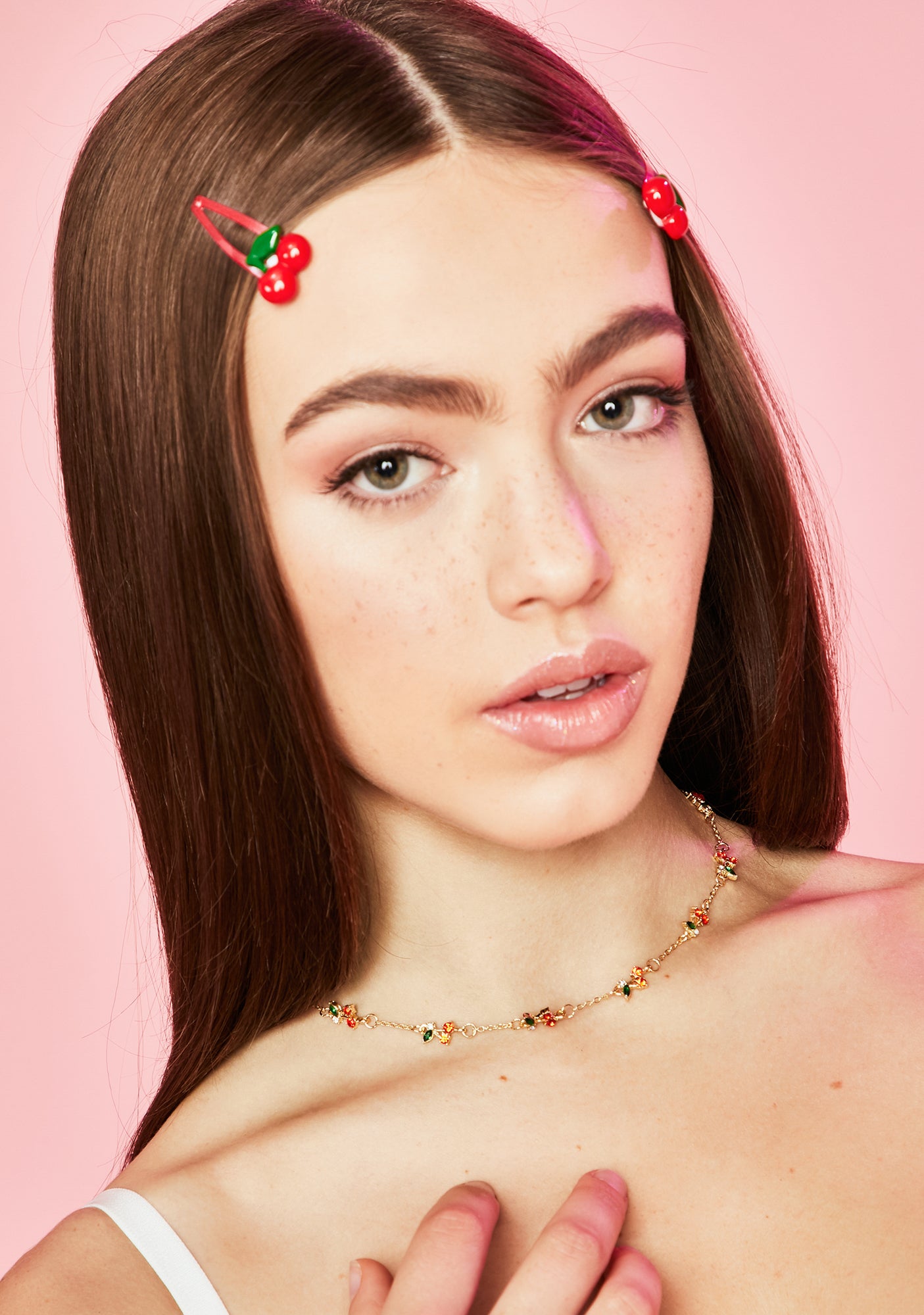 Mon Cherry Chain Necklace – Dolls Kill