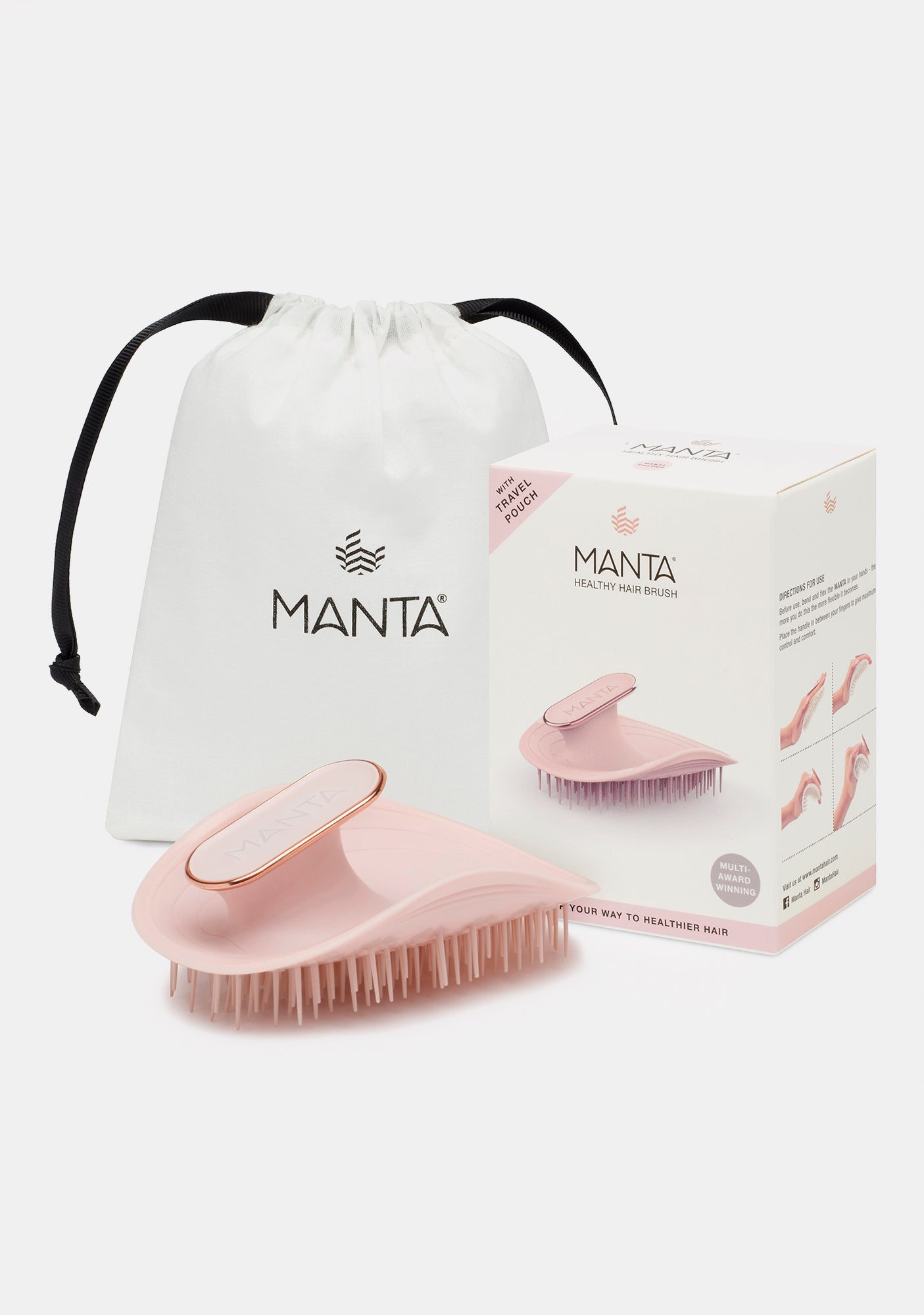 Pink & Rose Gold Manta Hair Brush – Dolls Kill