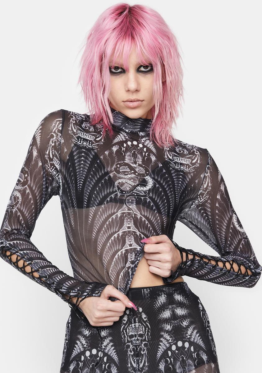 Punk Rave Mesh Skeleton Tee - Black – Dolls Kill
