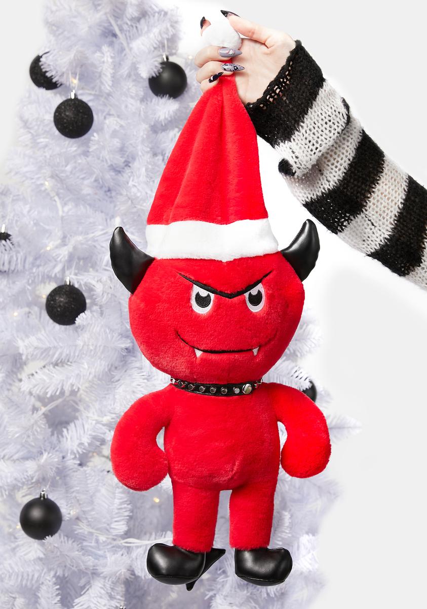 Dolls Home Devil Plush With Santa Hat - Red – Dolls Kill