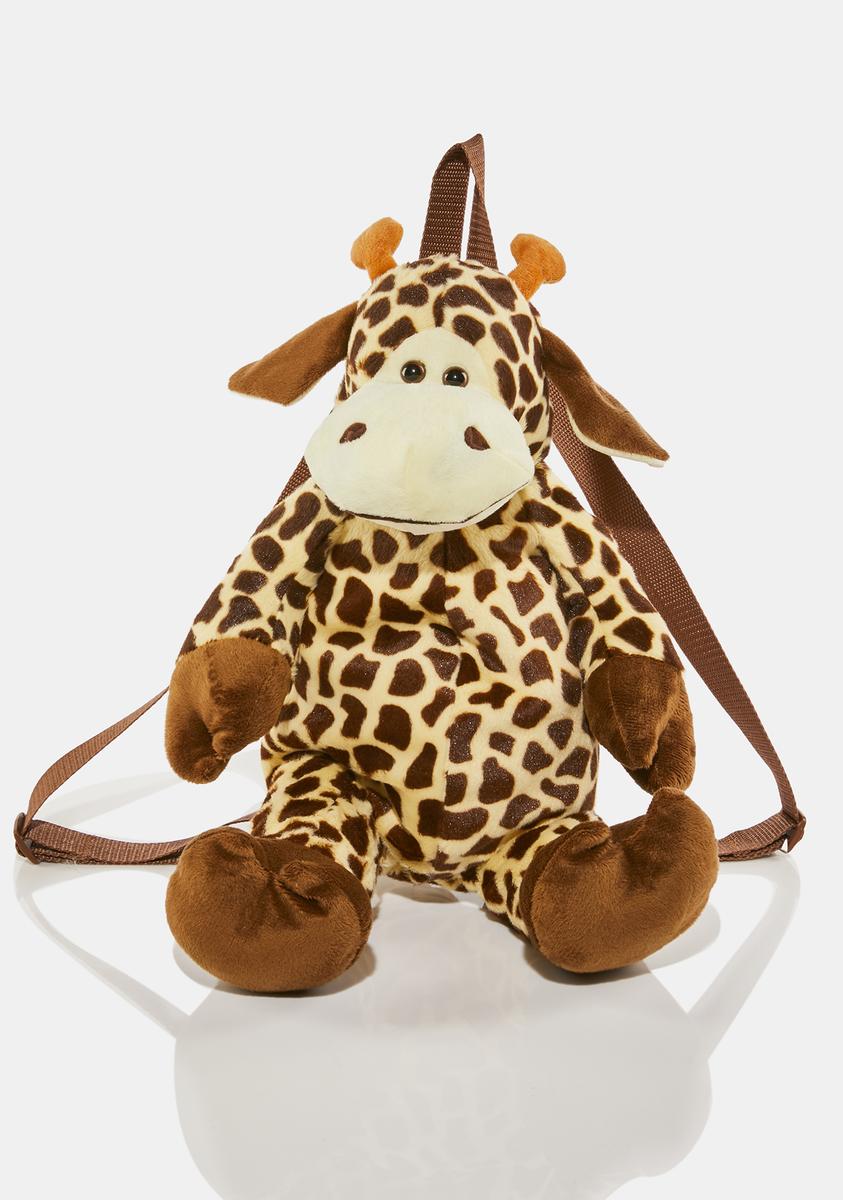 Plush Giraffe Backpack - Brown – Dolls Kill