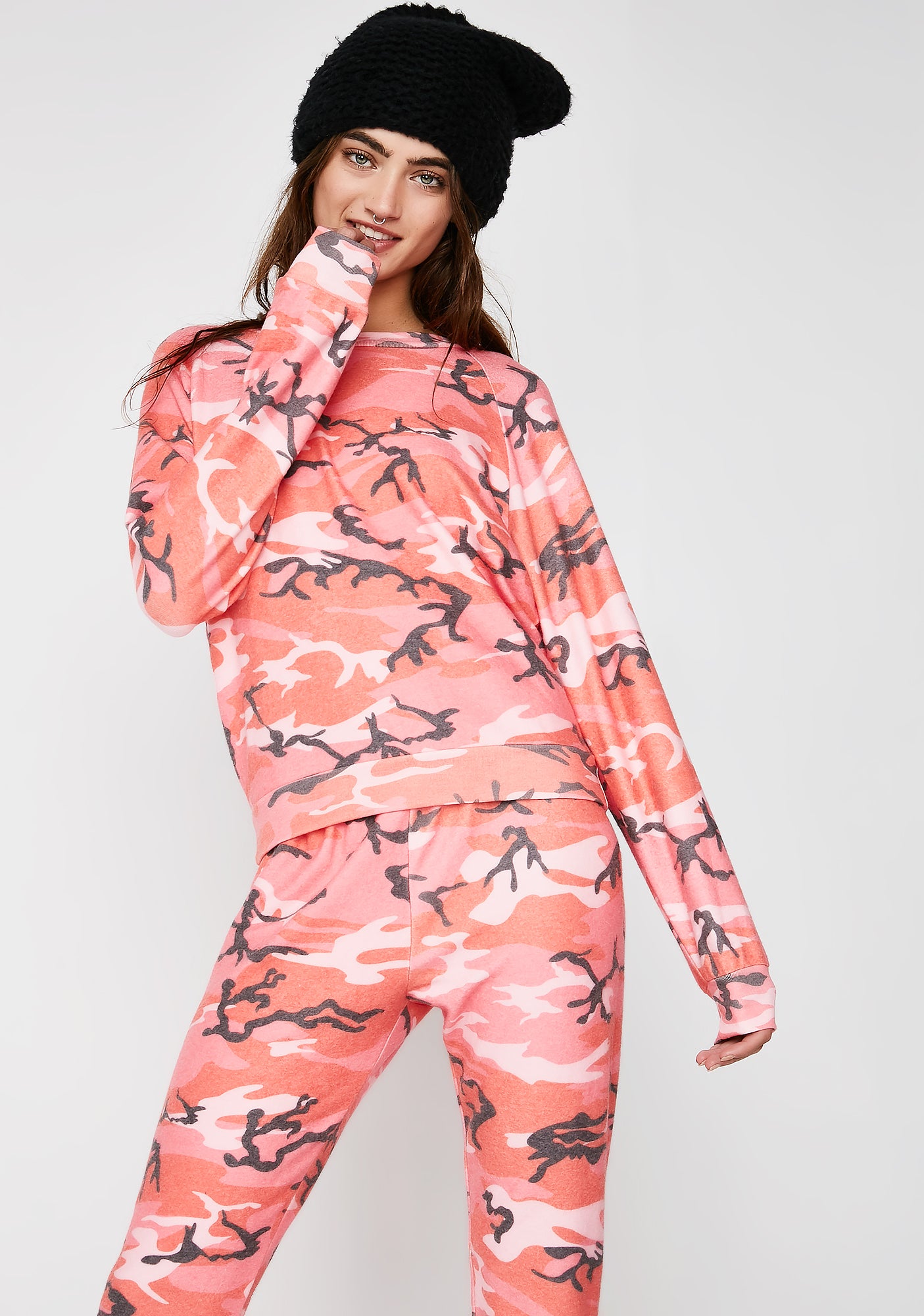 Fire Camo Junior Sweatshirt – Dolls Kill