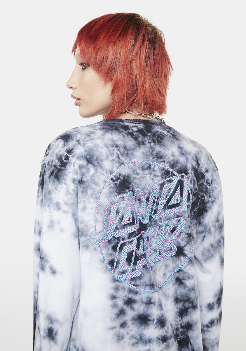 Santa Cruz Skateboards Amoeba Opus Tie Dye Tee - Blue – Dolls Kill