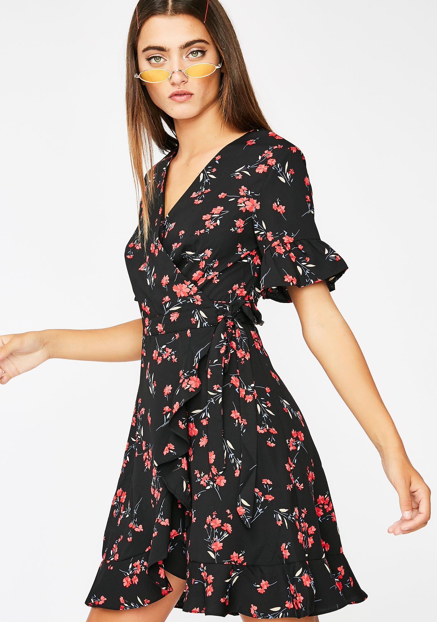 Blooming Babe Wrap Dress – Dolls Kill