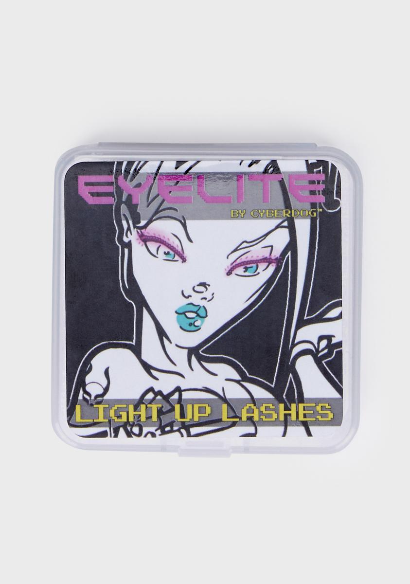 Cyberdog LED Light Up Lashes - Blue/White/Pink – Dolls Kill