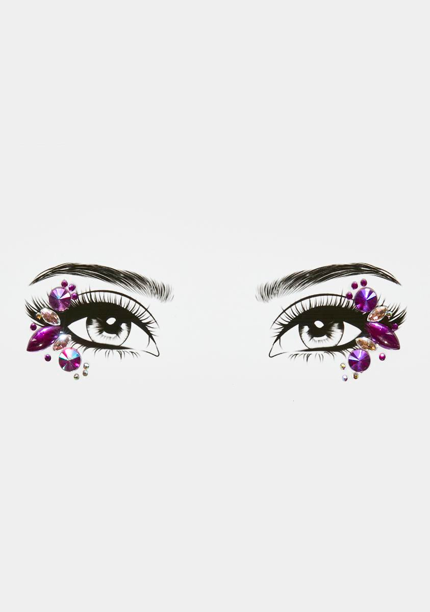 Jewel Gem Rhinestone Eye Gems - Purple/Pink – Dolls Kill