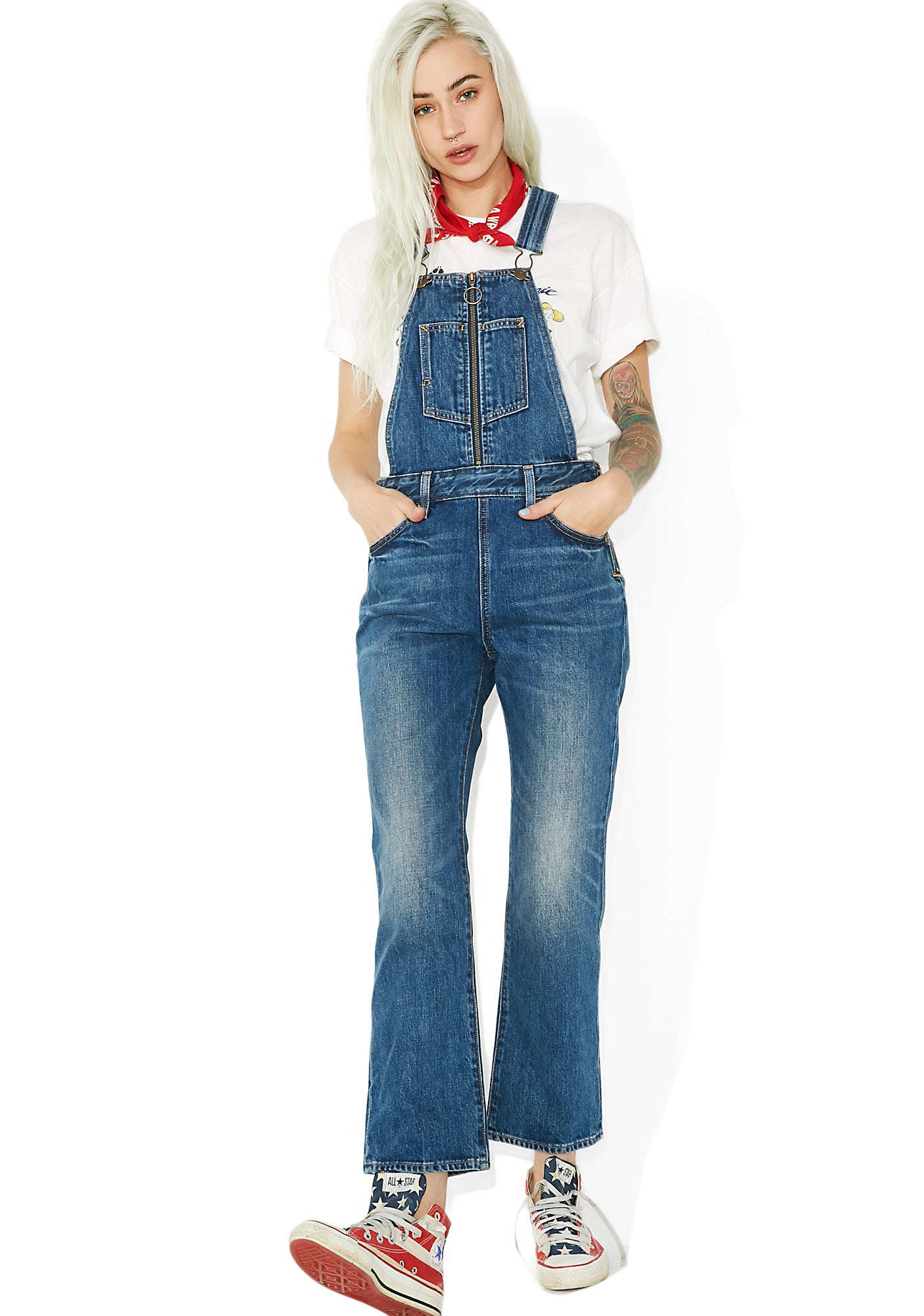 Orange Tab Overalls – Dolls Kill