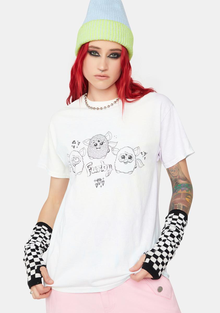 Daisy Street Furby Graphic Tee - Pastel Tie Dye – Dolls Kill