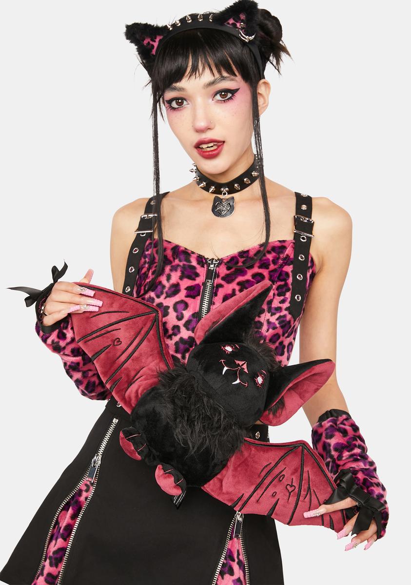 The Grave Girls Bat Plushie Toy - Black/Red – Dolls Kill