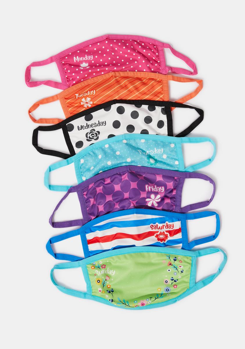 7 Days A Week Mask Set - Rainbow – Dolls Kill