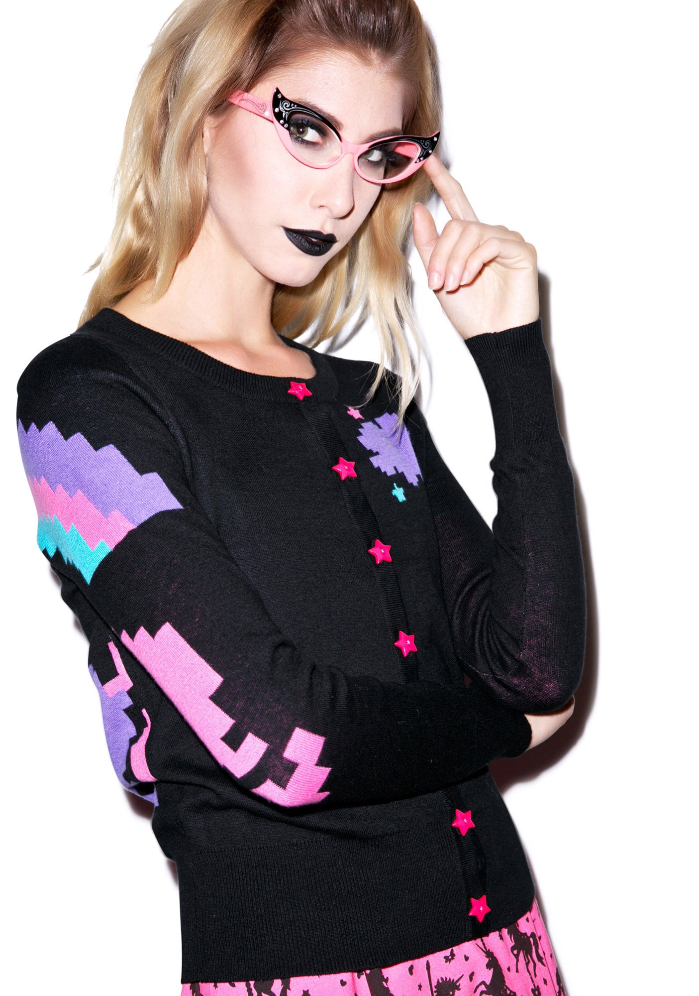Pixel Unicorn Knit In Cardigan – Dolls Kill