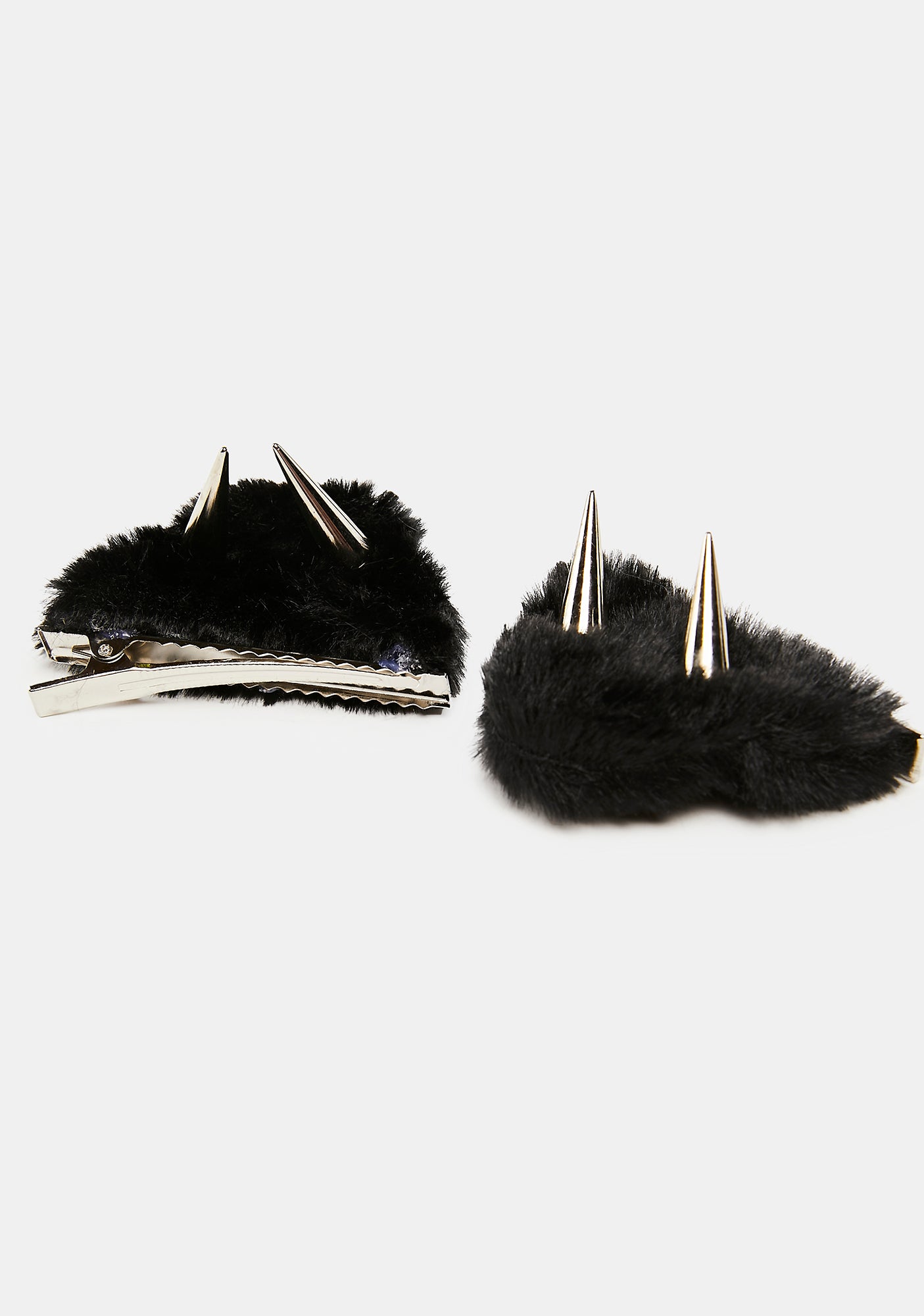 Faux Fur Cat Ear Hair Clips - Black – Dolls Kill