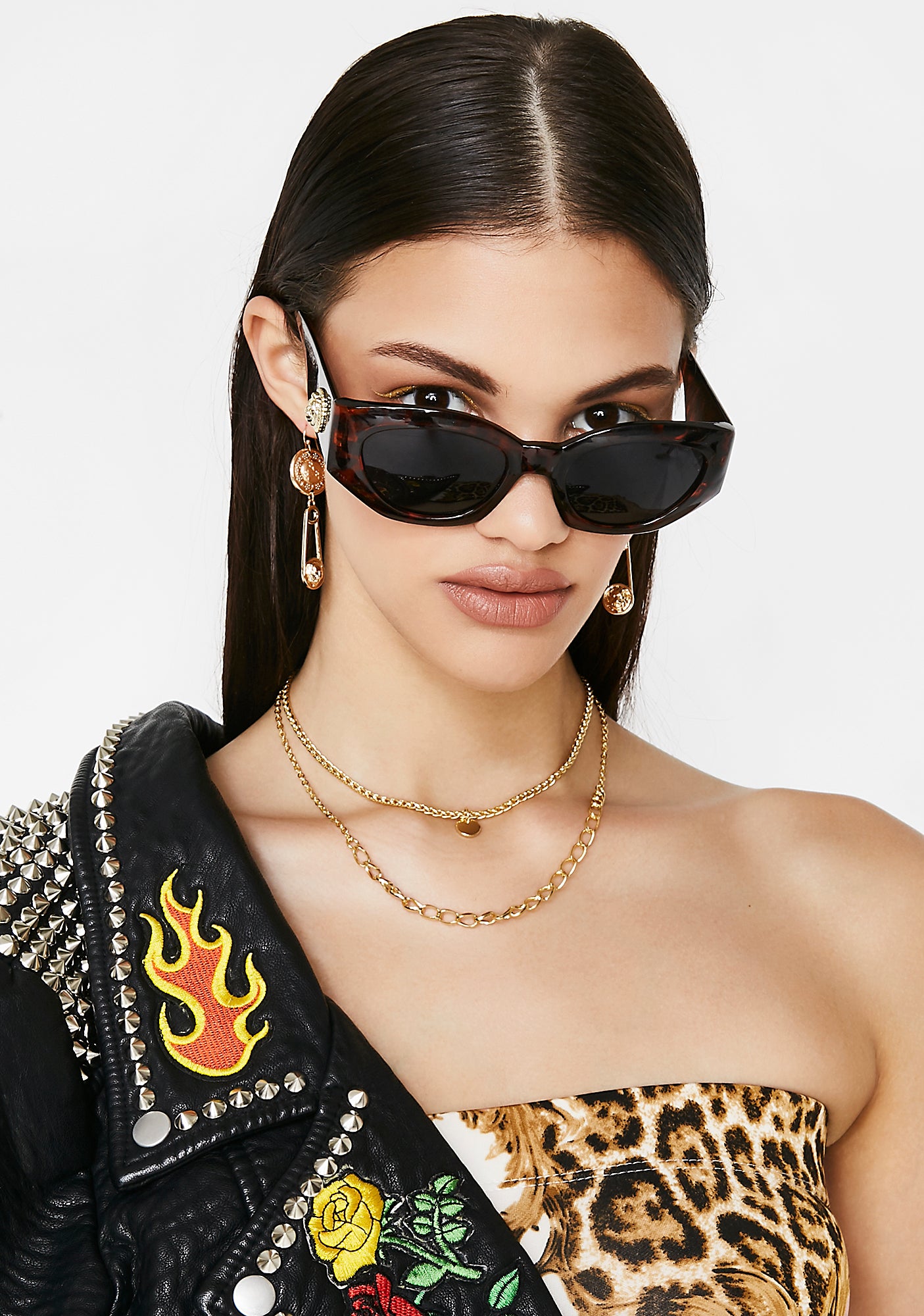 Lion Tortoiseshell Sunglasses – Dolls Kill