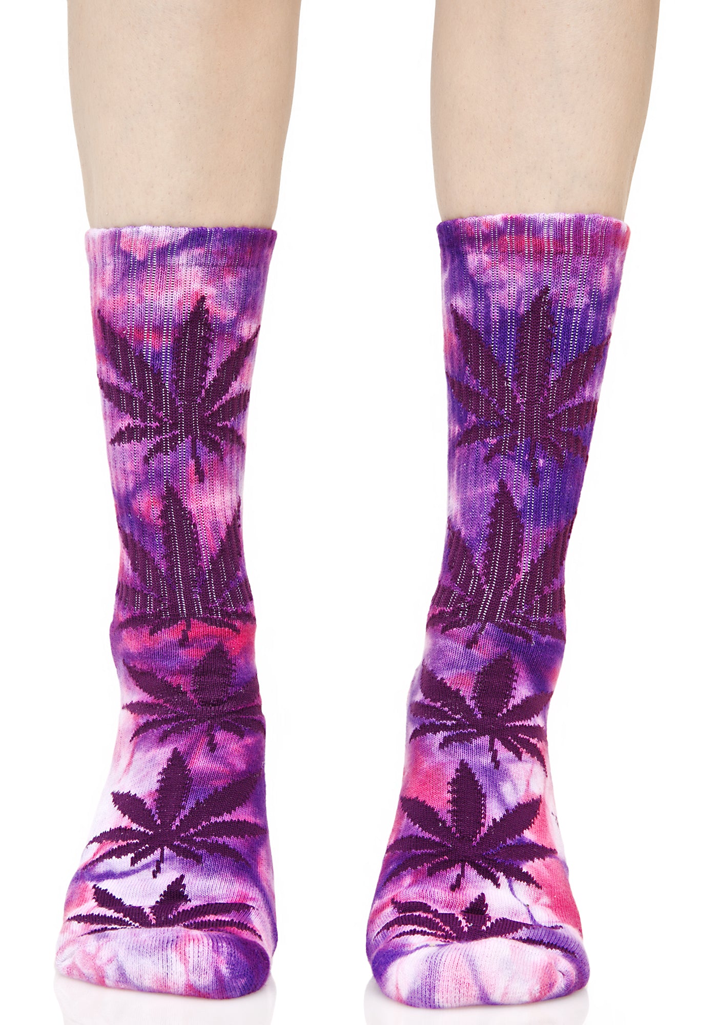 Purple Swag Tie Dye Plantlife Crew Sock – Dolls Kill