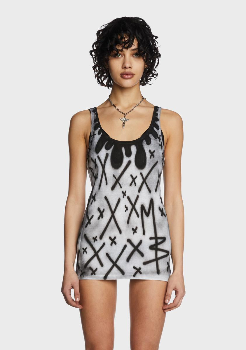 Marsanne Brands X Drip Tank Top - Polar White – Dolls Kill