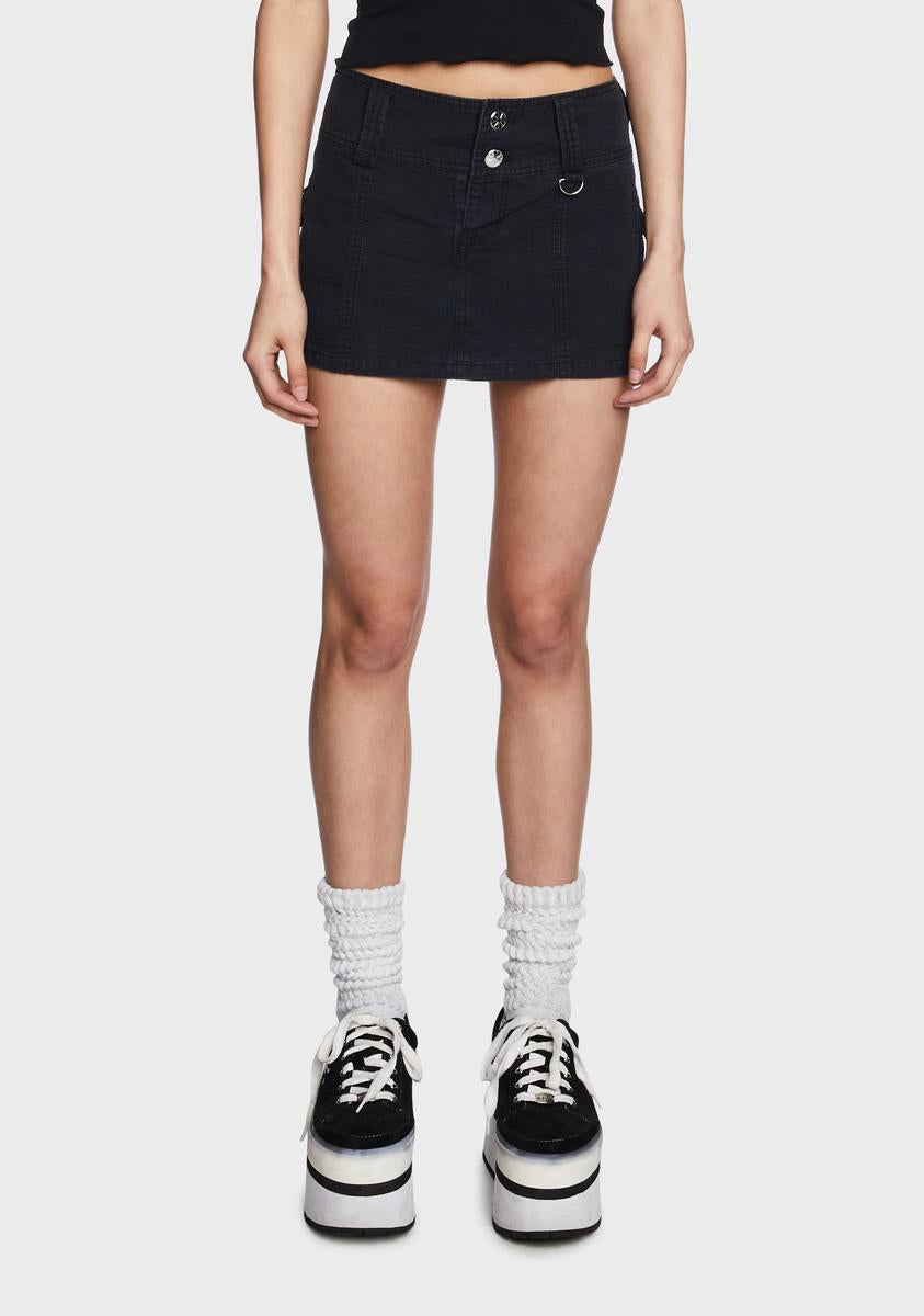 Delia's Micro Mini Cargo Skort - Black – Dolls Kill