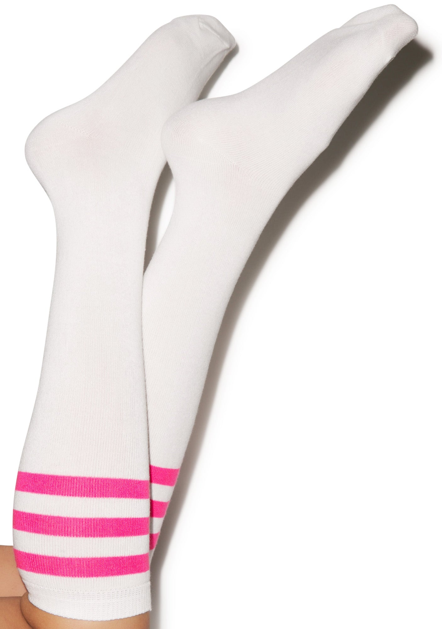 Rockin' White Stripe Socks – Dolls Kill