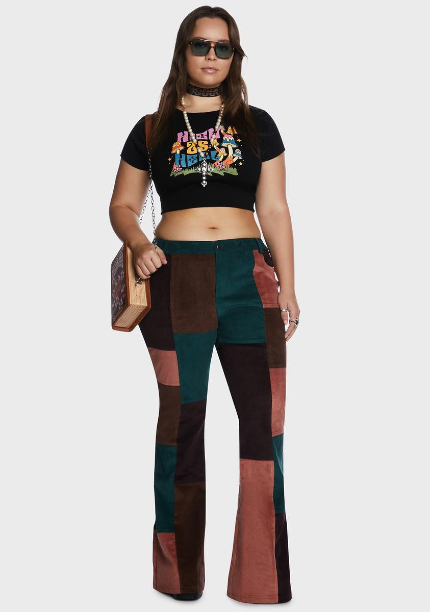 Plus Size Current Mood Corduroy Patchwork Pants#N##N# – Dolls Kill