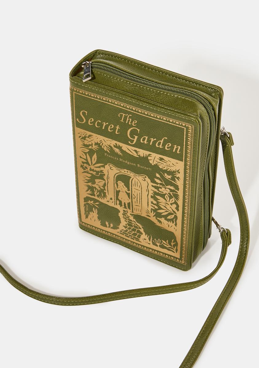 Secret Garden Vegan Leather Crossbody Book Bag - Green – Dolls Kill