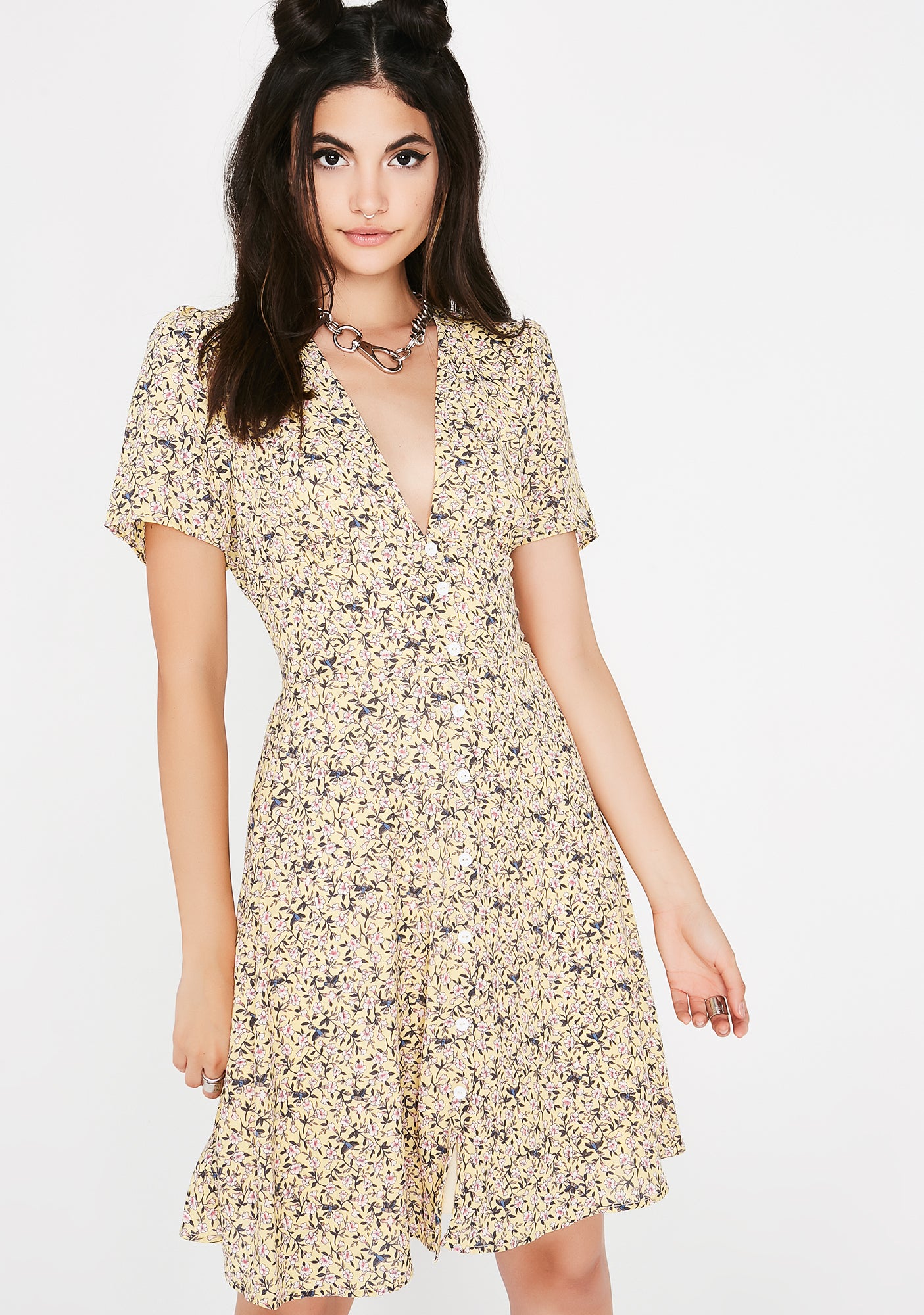 Proper Lady Floral Dress – Dolls Kill