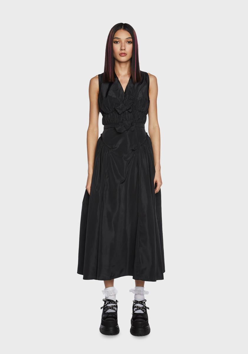 Organza Midi Dress - Black – Dolls Kill