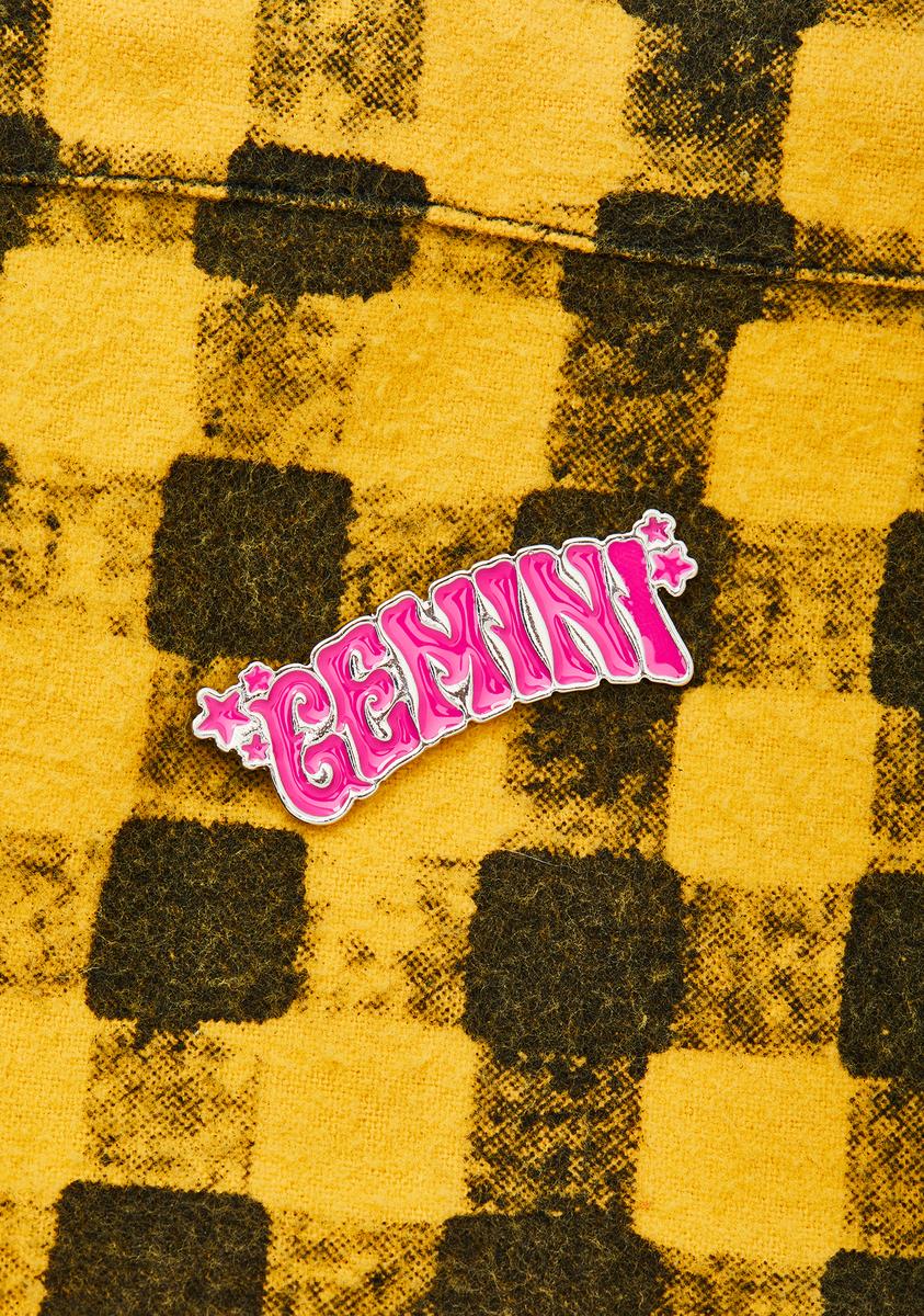 Horoscopez Gemini Zodiac Enamel Pin -Pink – Dolls Kill