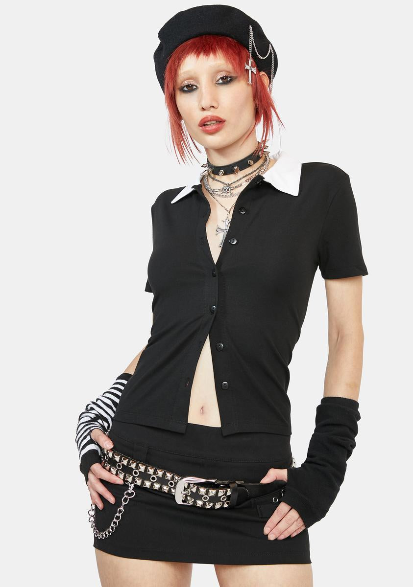 Black Friday Goth Collar Top – Dolls Kill
