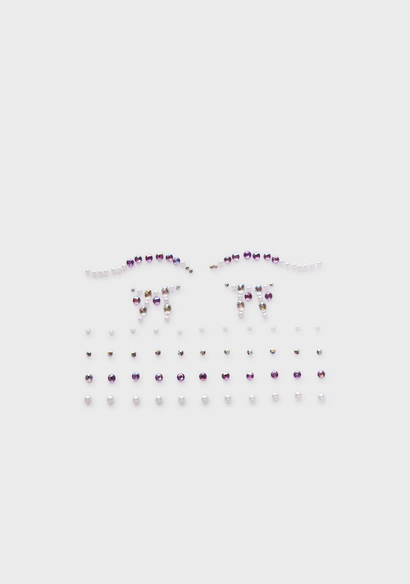 Pearl Rhinestone Gem Eye Pack - Purple – Dolls Kill