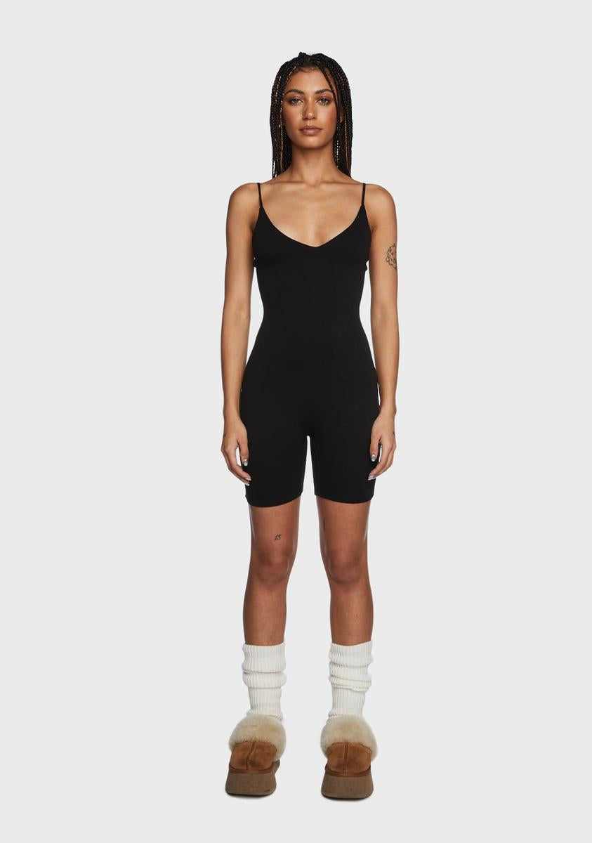 Bodycon Romper Playsuit - Black – Dolls Kill