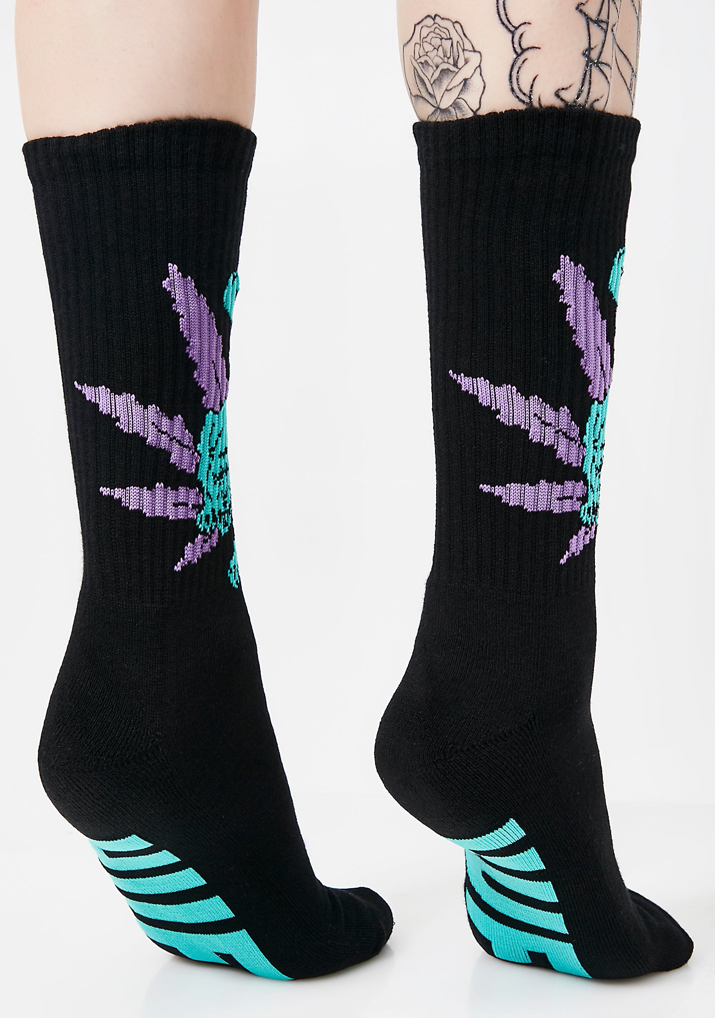Blacklight Panther Socks – Dolls Kill