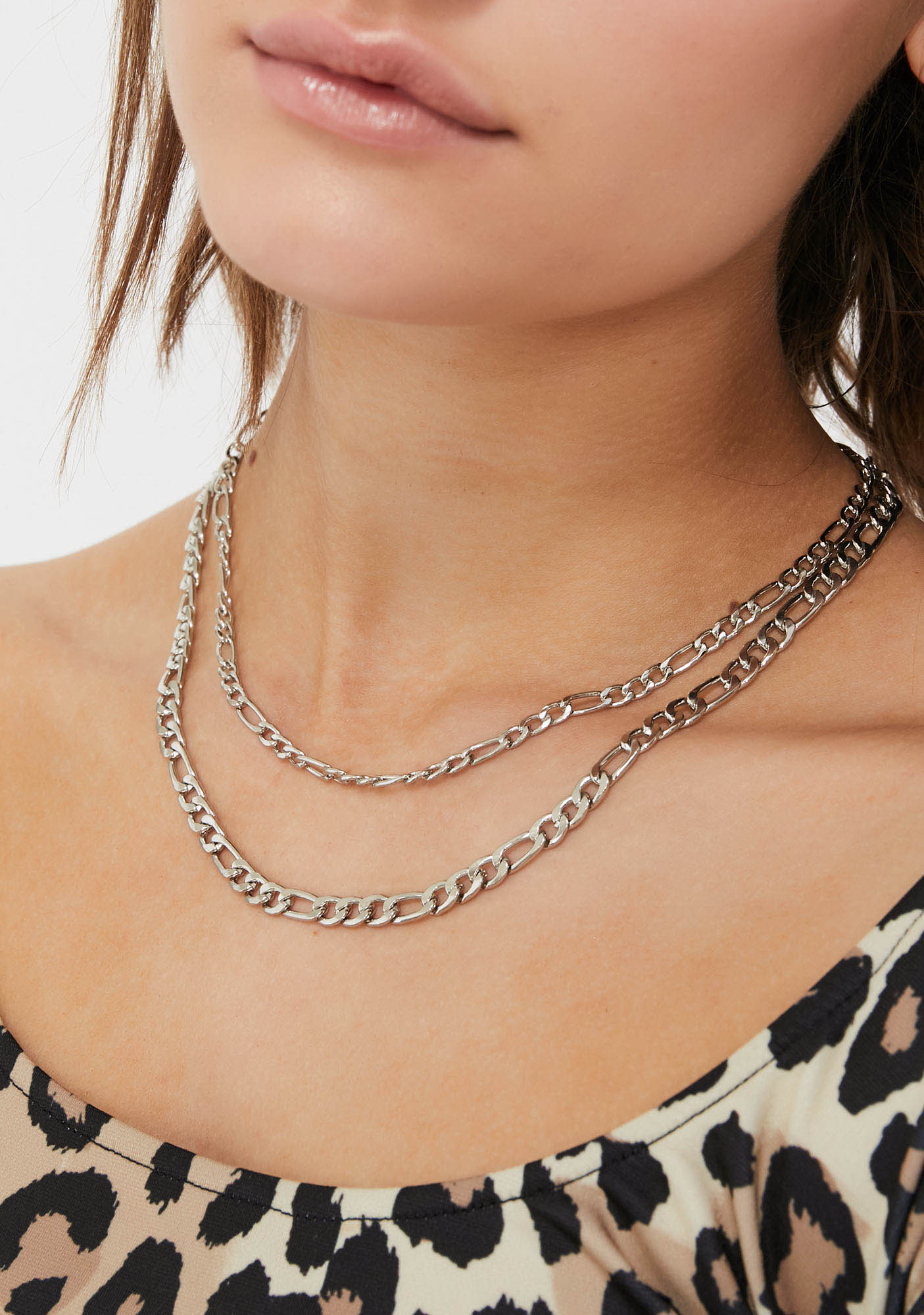 Chrome Get Linked Chain Necklace – Dolls Kill