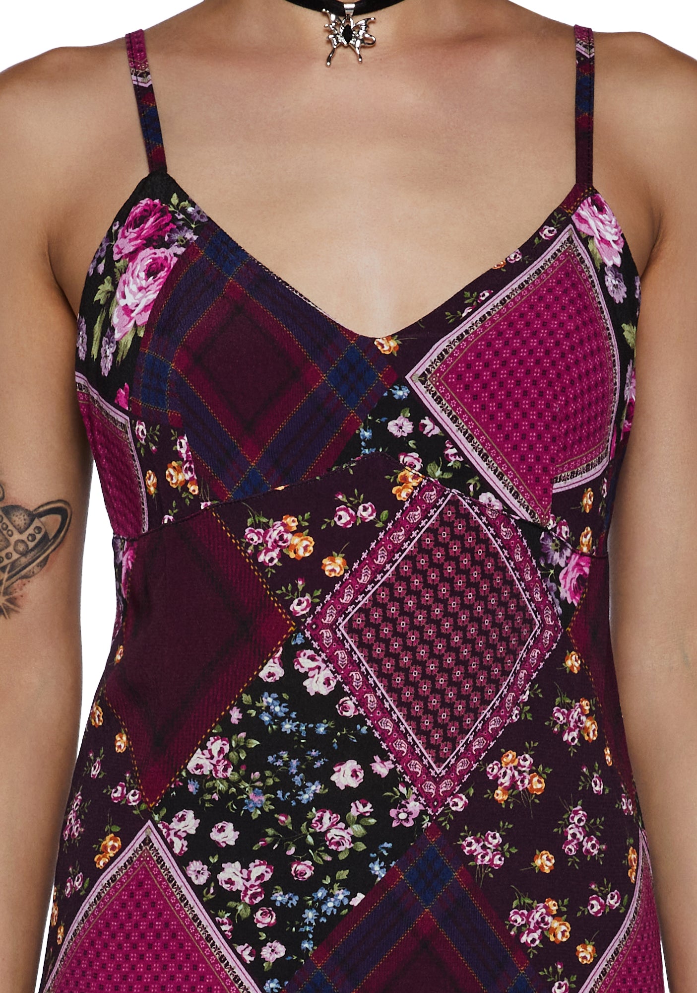 Delia's Patchwork Floral Maxi Dress - Multi – Dolls Kill