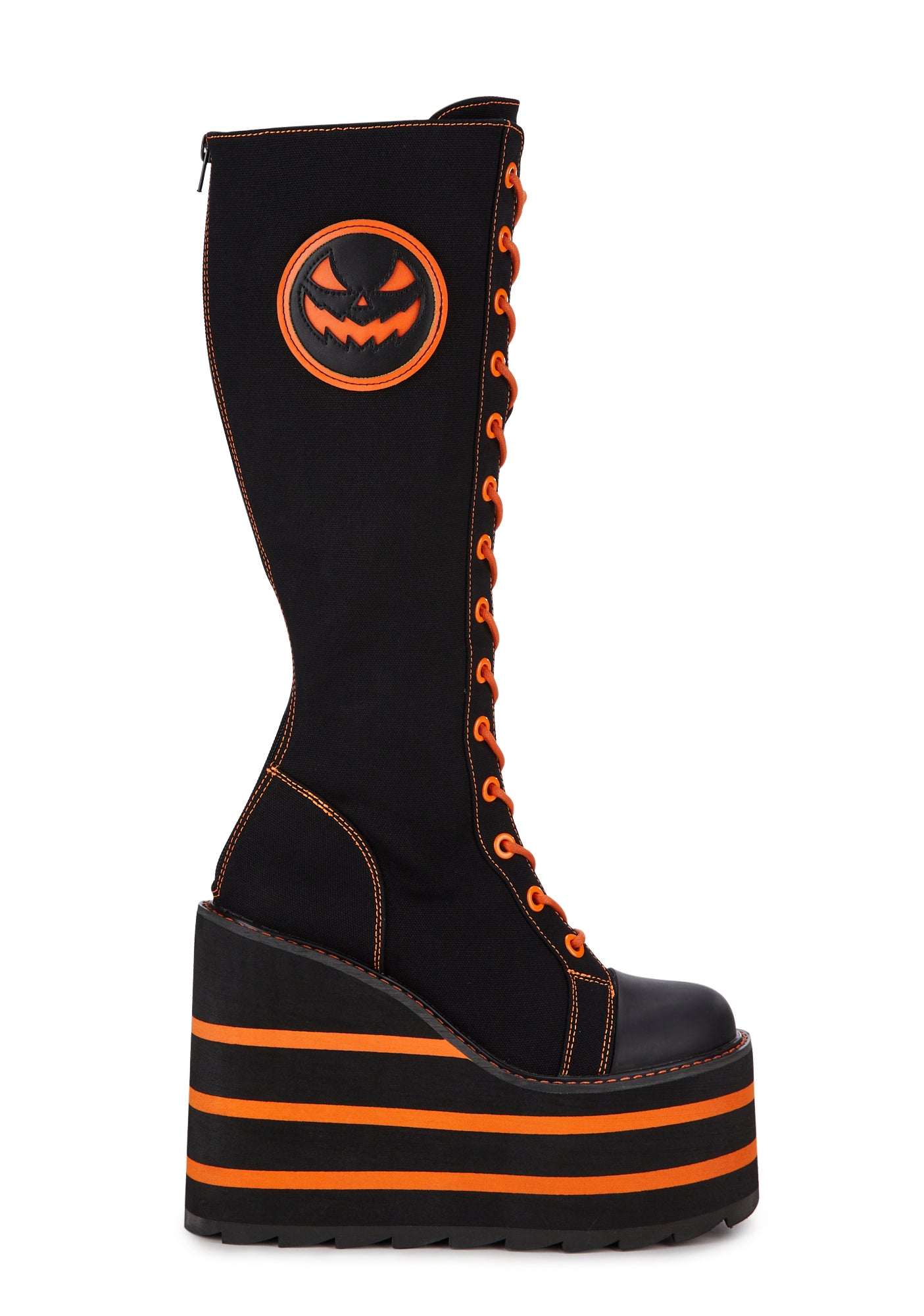 Y.R.U. Jack O Lantern Pumpkin Platform Sneakers - Multi – Dolls Kill