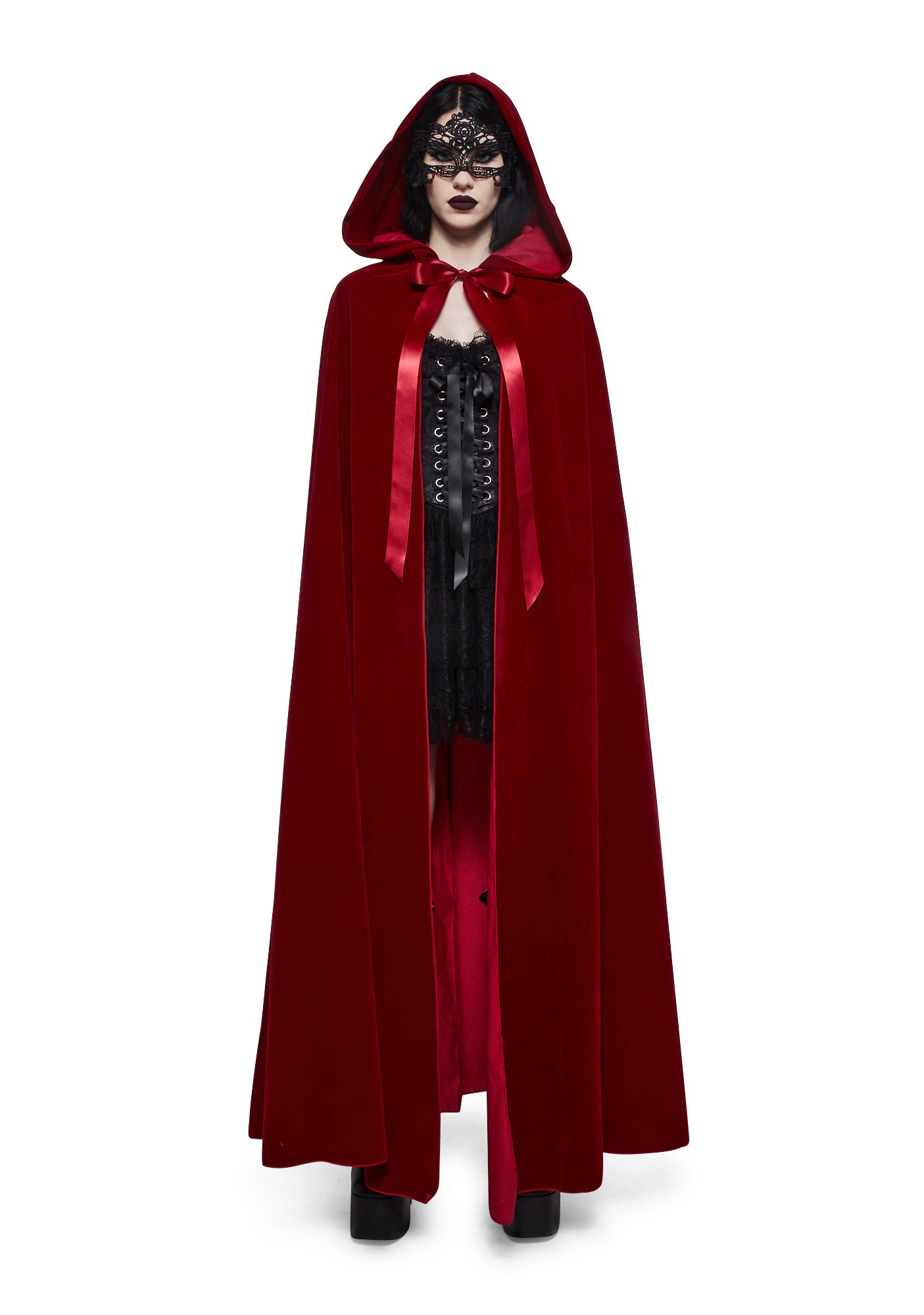 Trick N' Treatz Velvet Cape-Red – Dolls Kill