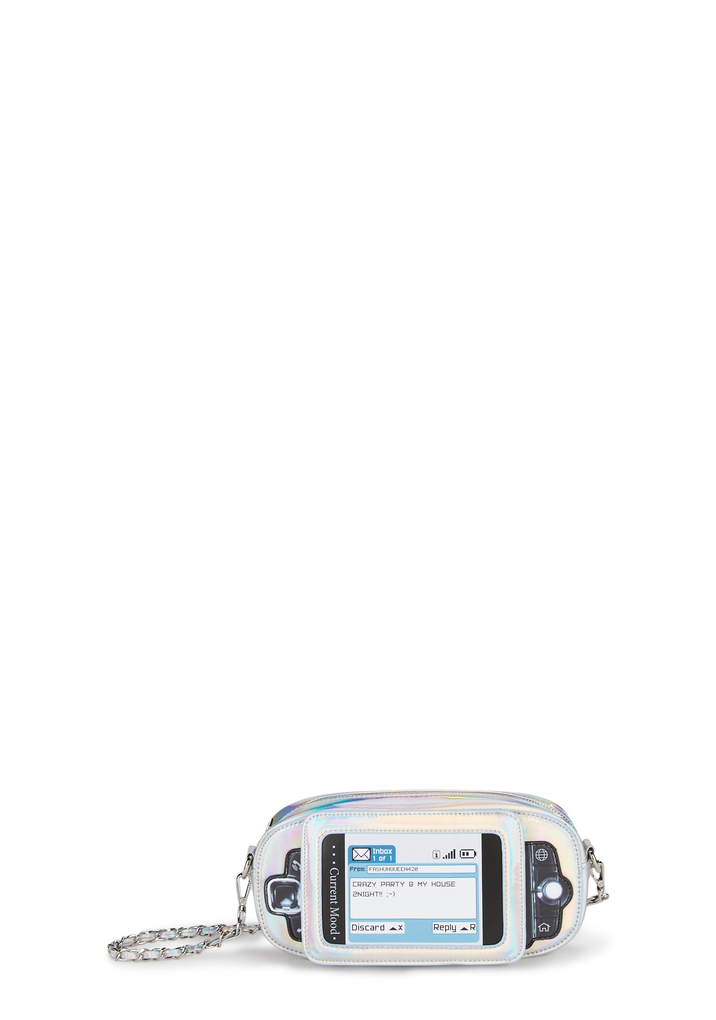 Current Mood Y2K Phone Crossbody Bag - Silver – Dolls Kill