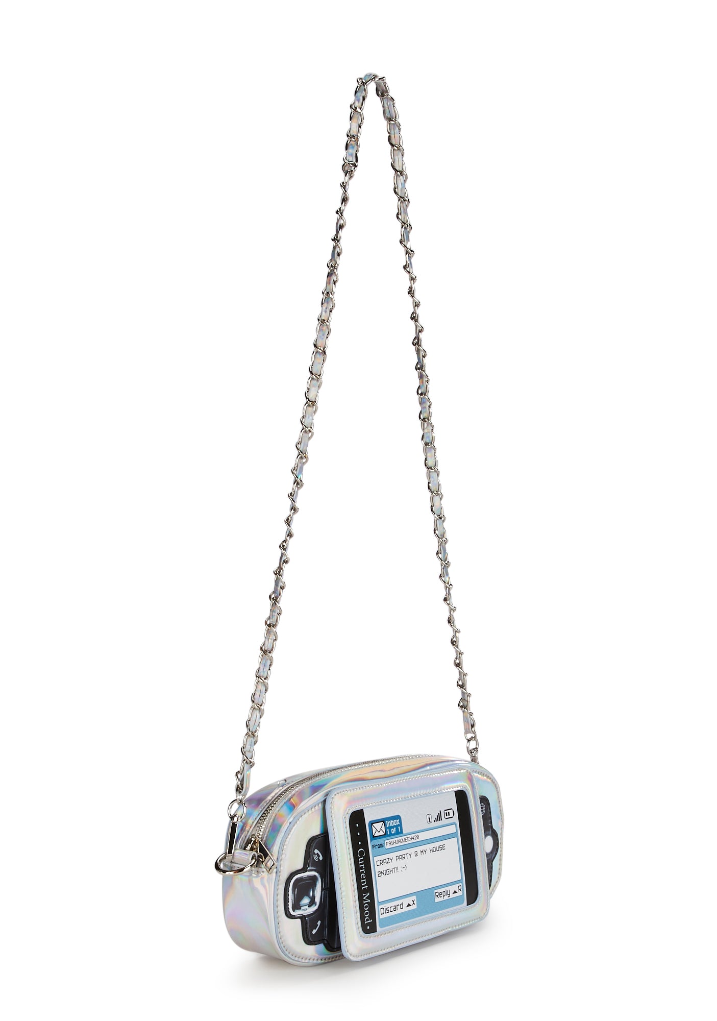 Current Mood Y2K Phone Crossbody Bag - Silver – Dolls Kill