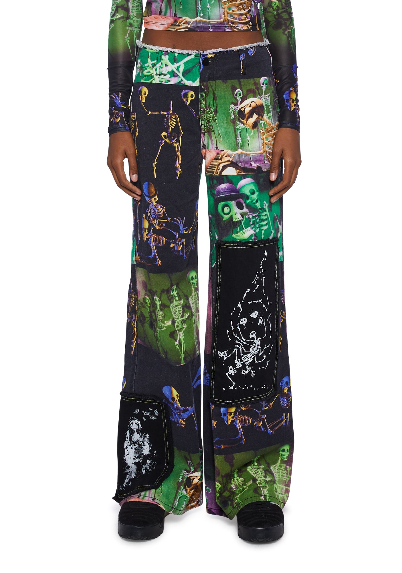 DK x Corpse Bride Bone Graphic Twill Pants - Multi – Dolls Kill