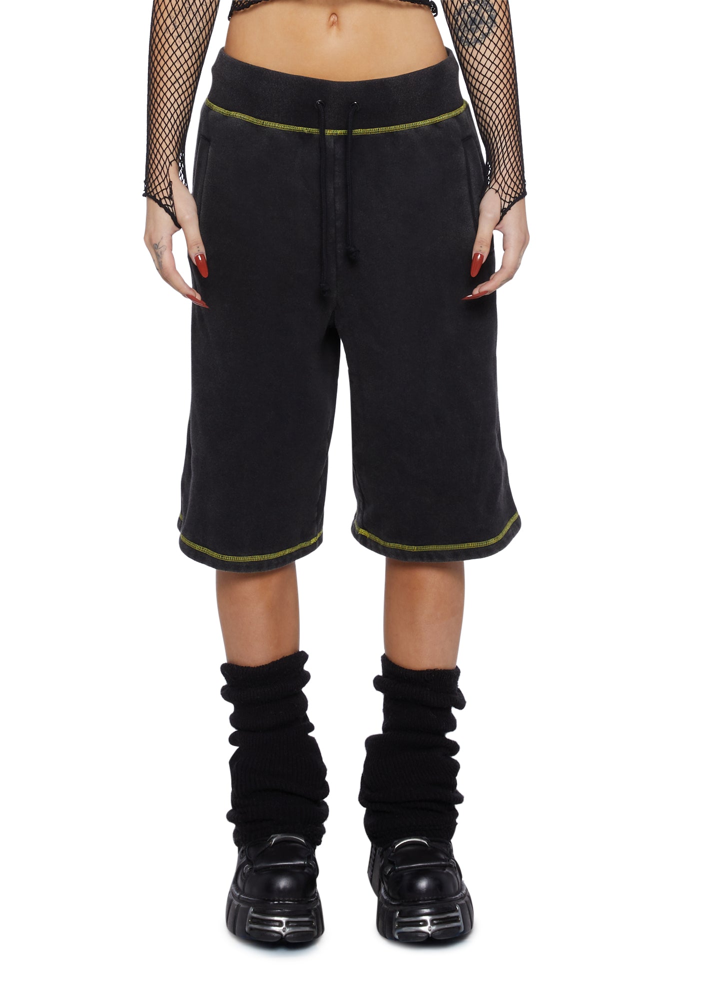 Club Exx Jersey Shorts With Graphics - Black – Dolls Kill