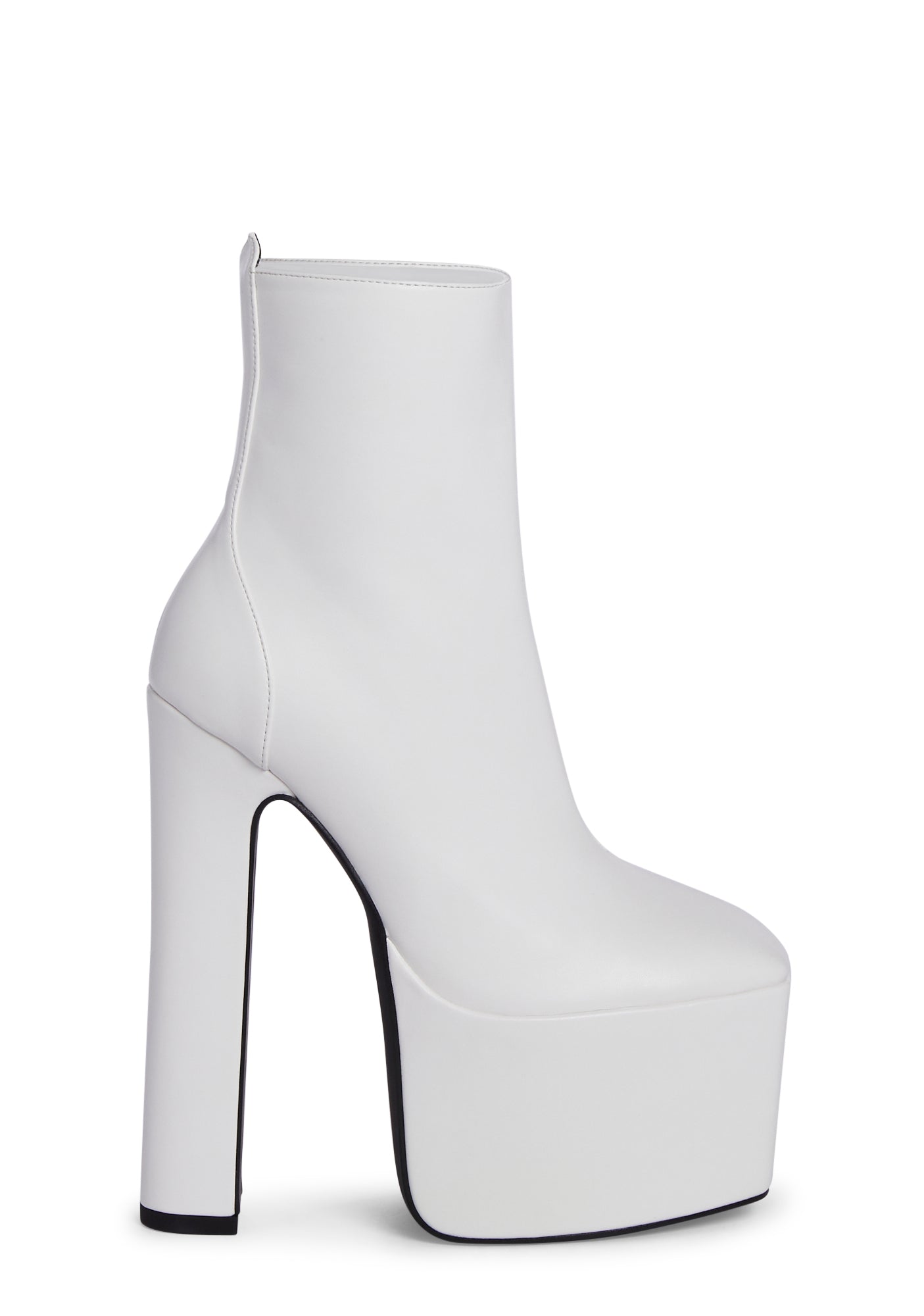 Platform Ankle Boots- White – Dolls Kill