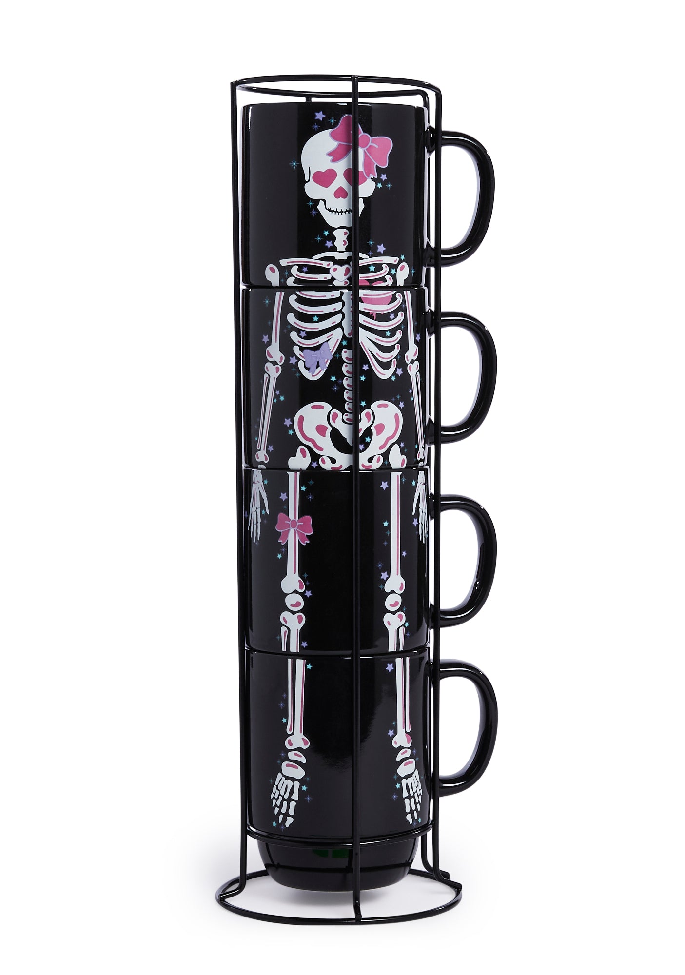 Dolls Home Skeleton Stackable Mugs - Black – Dolls Kill