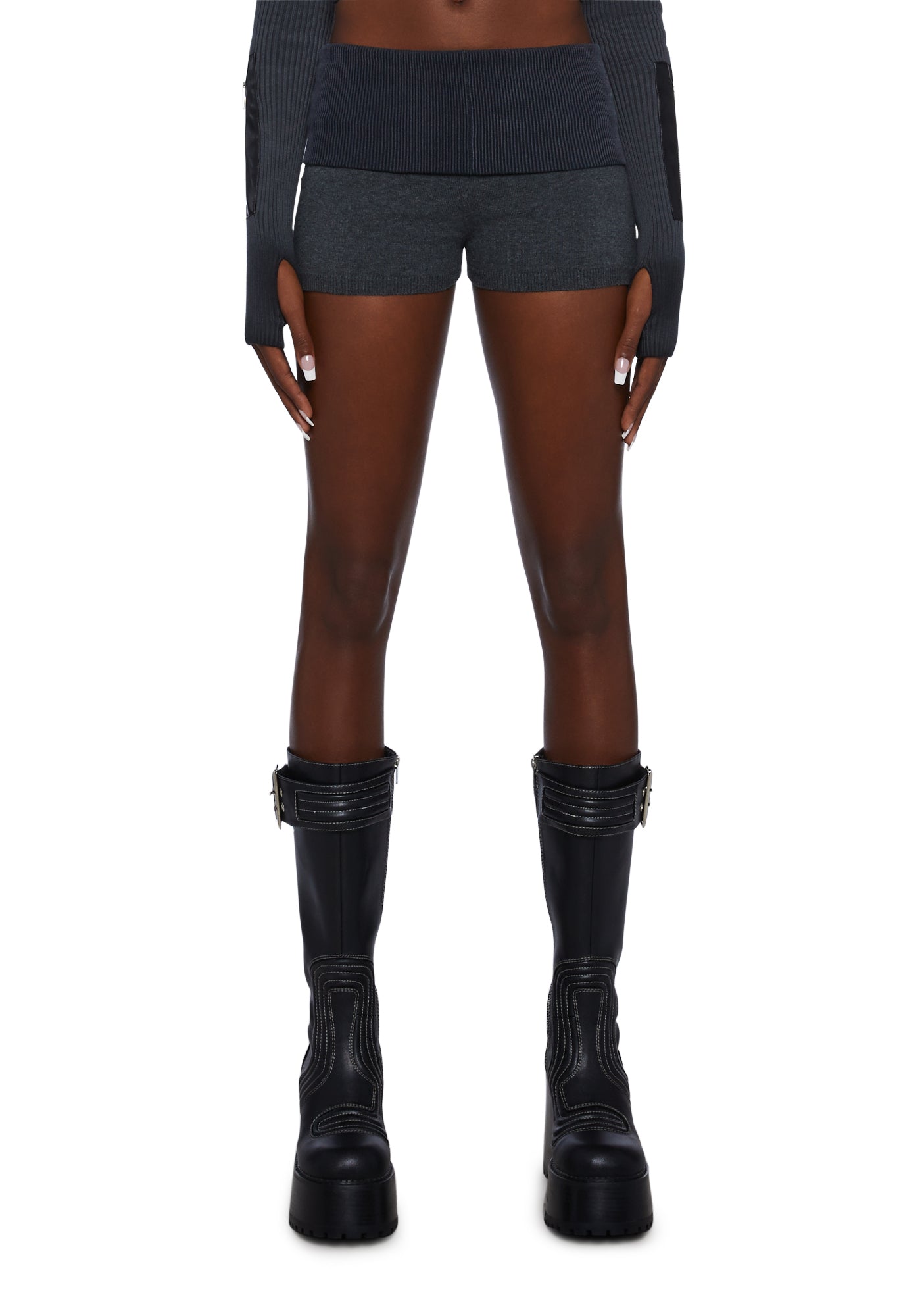 Generation Kiss Knit Micro Shorts- Gray – Dolls Kill