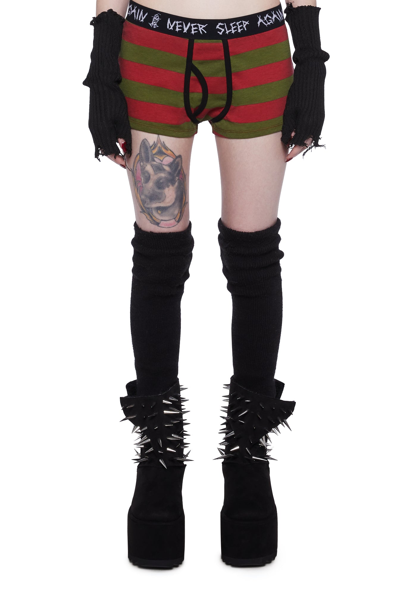 Dolls Kill x WB Horror Freddy Nightmare on Elm Street Boxer Shorts - Multi