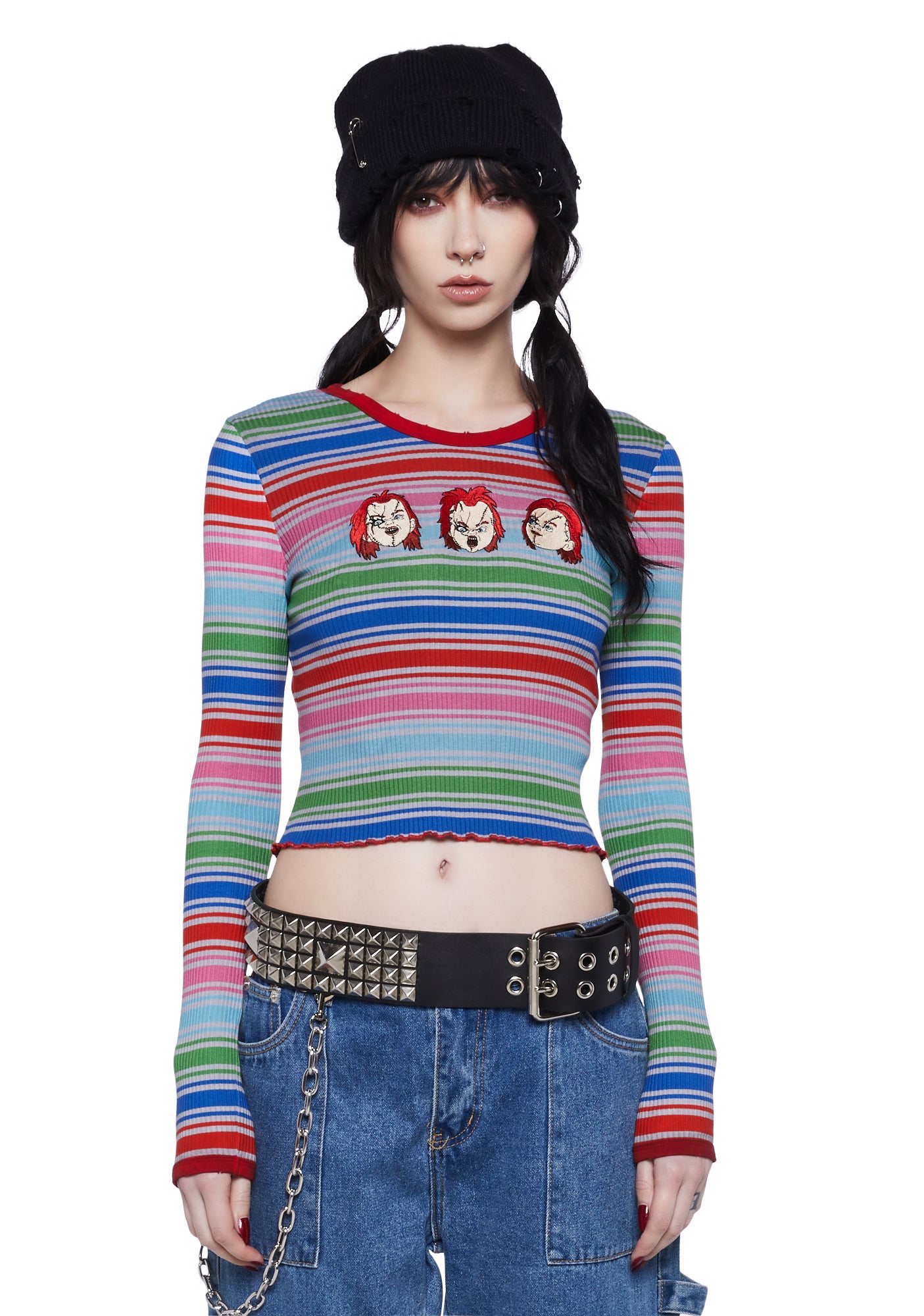 Dolls Kill X Chucky Long Sleeve Tee- Multi